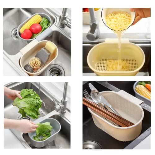 2 pcs Kitchen Sink Drain Basket for Double Bowl Kitchen Sinks, Colander and Pasta Strainer, Colanders & Food Strainers, Strainers and Colanders