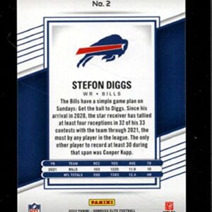 2022 DONRUSS ELITE #2 STEFON DIGGS NMMT BILLS