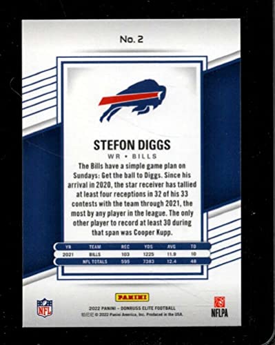 2022 DONRUSS ELITE #2 STEFON DIGGS NMMT BILLS