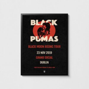 Black Pumas Tour Poster, Black Pumas Print, Soul Rock Music Poster, Rock Art (12x18 inches)