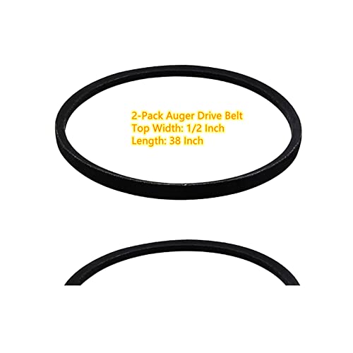 585416 Auger Drive Belt for Murry Craftsman MTD Snow Throwers Replaces 585416MA 1/2 Inch X38 Inch (2-Pack)