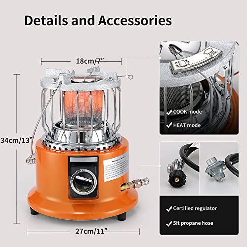 Propane Space Heaters for Indoor Use Large Room, Portable Outdoor Stove Camping Accessories