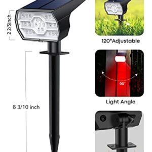 Kaxiida Solar Lights Outdoor Waterproof, 7 Lighting Modes Solar Landscape Pathway Lights, IP68 Color Changing Solar Outdoor Lights for Yard,Garden,Patio, Gate, Fence