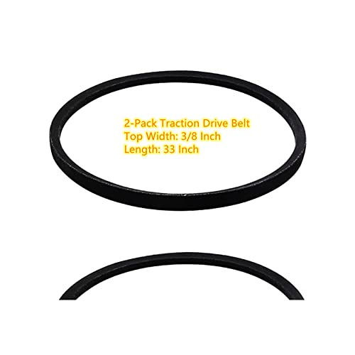 579932 1733324SM Drive Belt for Murray Craftsman Snow throwers Replaces 579932MA 3/8" x 33" (2-Pack)