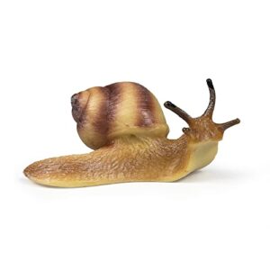 nakimo snail figurine toy mini animal figures for fairy garden, mushrooms, micro landscape decor (light color)