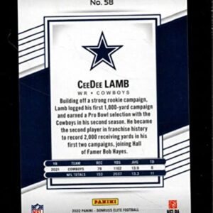 2022 DONRUSS ELITE #58 CEEDEE LAMB NMMT COWBOYS