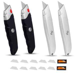 internet's best - utility knife - premium & classic box cutter, retractable razor