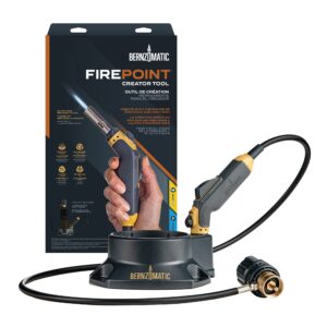 bernzomatic firepoint creator tool, precision flame hand torch for use with bernzomatic map-pro or propane fuel