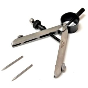 3" Adjustable Divider Precision Scriber and Caliper Sharp Pointed Sharp Point S.S. by JTS