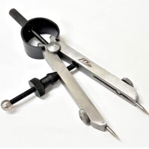 3" Adjustable Divider Precision Scriber and Caliper Sharp Pointed Sharp Point S.S. by JTS