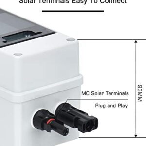 DIHOOL 30 Amp Solar Disconnect Switch, Miniature Circuit Breaker with din Rail Enclosure Outdoor Box for Solar Panels