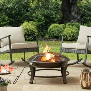 owen park 28 inch round wood burning fire pit