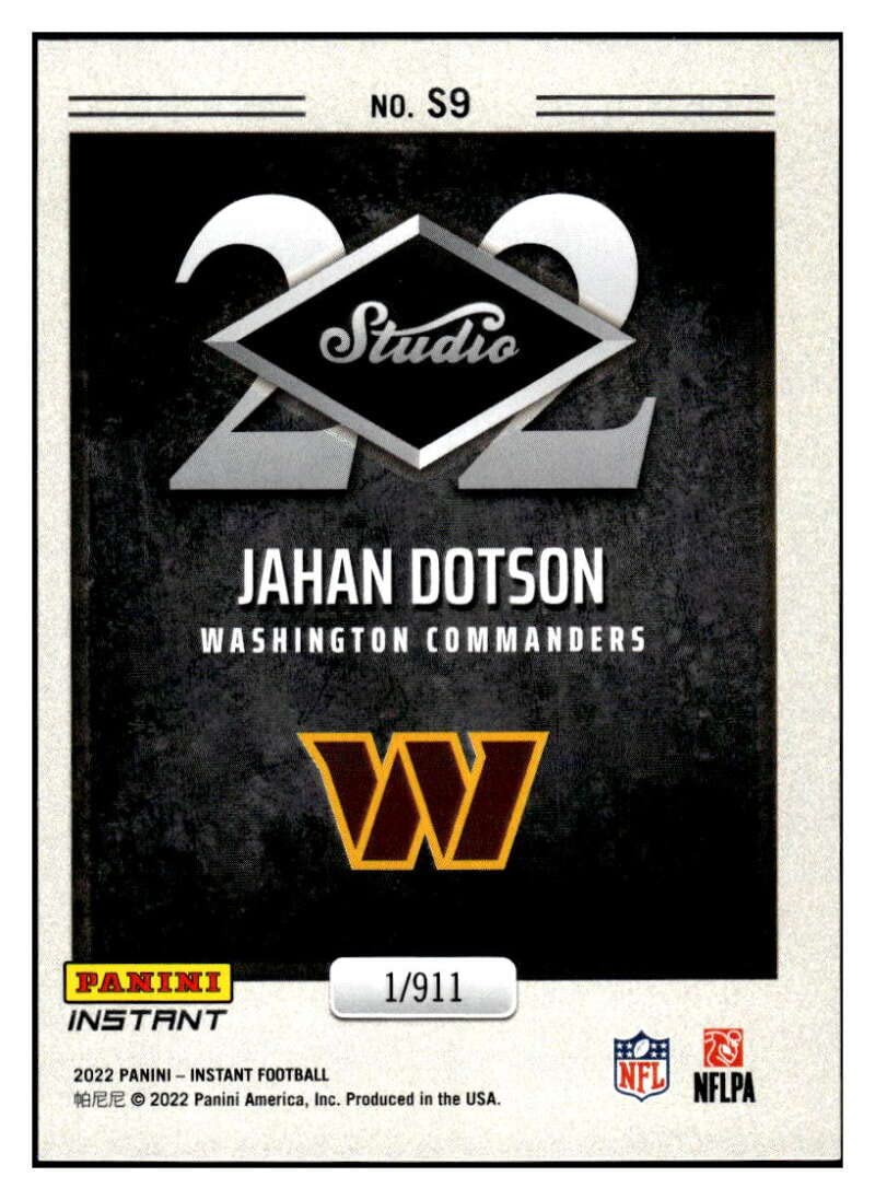 JAHAN DOTSON RC 2022 Panini Instant Studio ROOKIE /911#S9 Commanders NM+-MT+ NFL Football