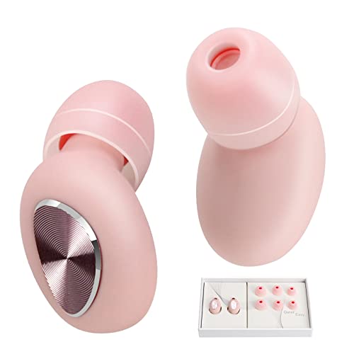 Tiliwame Ear Plugs, Reusable Ear Plugs for Sleeping Noise Cancelling, Silicone Earplugs for Snoring, Work, Study and Concerts Noise Redeuction, Reusable Earplugs with 8 Ear Tips in XS/X/M/L (Pink)