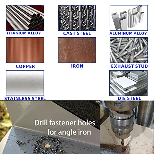 M35 High Speed Steel HSS Titanium Drill Bit Set Twist Drill Bits Set Quick Change for Metal, Steel, Wood (1/16)