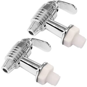 taiss 2pcs water jug spigot replacement,water dispenser replacement parts,plastic spigot spout,water beverage beer barrel dispenser valve water crock tap(silver) f-062-sr