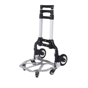 neochy trolleys,shopping cart aluminum alloy trolley car foldable portable luggage cart trailer telestrolley car cart grocery cart/black