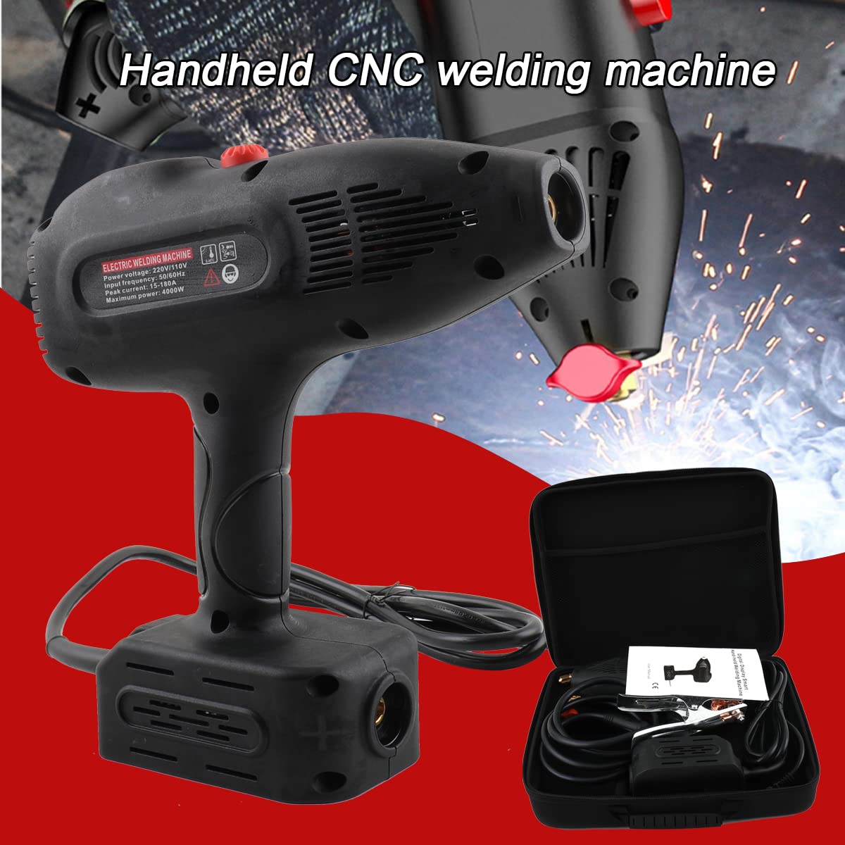 NICCOO Welding Machine Handheld 110V Portable ARC Welder Hand Held Welder 3000W 85Amp Digital Display IGBT Inverter Welding Tool Set Dual-Purpose Household ARC Welder Hand Held Welding Machine Kit