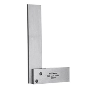 Muzrunq Machinist Square Set Engineer 90 Right Angle Precision Steel Angle Ruler 80×50mm.