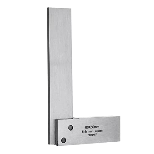 Muzrunq Machinist Square Set Engineer 90 Right Angle Precision Steel Angle Ruler 80×50mm.