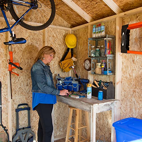 Handy Home Products Beachwood 10x12 Do-it-Yourself Wooden Storage Shed with Floor Tan