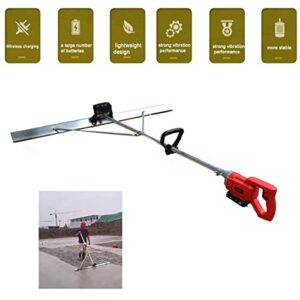 Cozyel Concrete Screed Vibratory Kit Concrete Finishing Tool with 5ft Board, Battery Powered Concrete Surface Leveling Tamper Ruler, Electric Cordless Screed Cement Finishing Vibrating Machine, Red