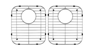 sink protector grid 2 pack 12 x 11.73 inc, 304 stainless steel sink grate with draining hole, kitchen sink rack for bottom of sink