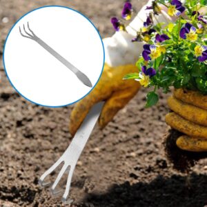 Bonsai Root Rake, Bonsai Rake Stainless Steel Bonsai Root Tool Root Rake Bonsai 3 Prong Loosen Soil Bonsai Tree Tools Bonsai Tool Kit with Ergonomic Handle for Outdoor Small Garden