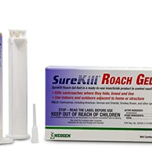 Neogen Sure Kill Roach Gel Bait- Roach Killer Indoor Infestation- Kill Roaches Indoor and Outdoor- Perfect Household Solution- Available with Premium Quality Centaurus AZ Gloves- 40 Gram