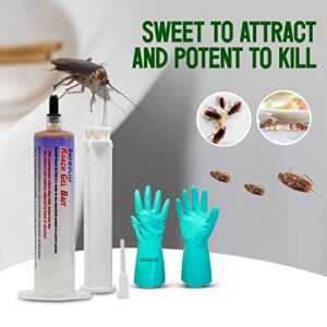 Neogen Sure Kill Roach Gel Bait- Roach Killer Indoor Infestation- Kill Roaches Indoor and Outdoor- Perfect Household Solution- Available with Premium Quality Centaurus AZ Gloves- 40 Gram