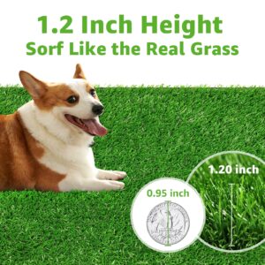 Dog Potty Training Grass Pad with Drainage 32''x48'',Washable Artificial Grass for Indoor Outdoor Garden Lawn Decoration,Dogs Potty Training Grass Pad,Synthetic Grass for Balcony,Patio,Deck,Yard