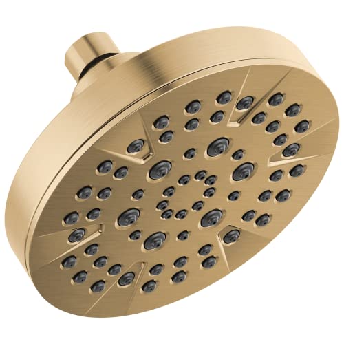 DELTA FAUCET FAUCET 5-Spray Gold Shower Head, DELTA FAUCET Shower Head Gold, Showerheads, Brushed Gold Shower Head, 1.75 GPM Flow Rate, Champagne Bronze 52535-CZ