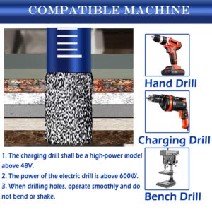 Larouoba 6pcDiamond Drill Bit, Masonry Drill Bits Set for Porcelain Tile Ceramic Stone Granite Marble Hex Shank Diamond Hole Saw Drill Bit with Size 3/16” to 9/16” (Blue)