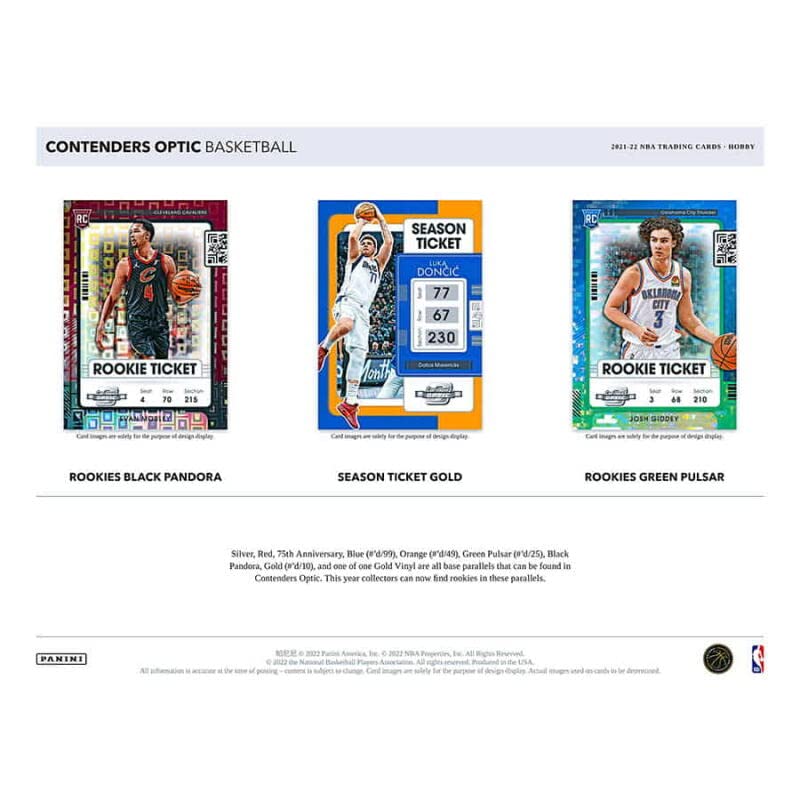 2021-22 Panini Contenders Optic Basketball Hobby Box