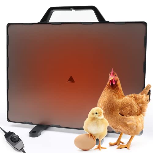 Fitinhot Chicken Coop Heater, Winter Chicken Coop Space Heater, 120W Radiant Heat Flat Panel Chick Heater,UL-Compliant, 2 Installation Style, Safer Than Brooder Lamps, Suitable for Farm/House Using