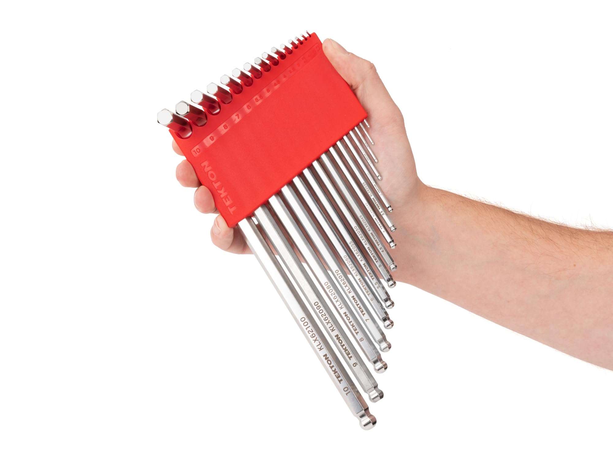 TEKTON Ball End Hex Key Set, 15-Piece (1.3-10 mm) with Holder | KLX91201