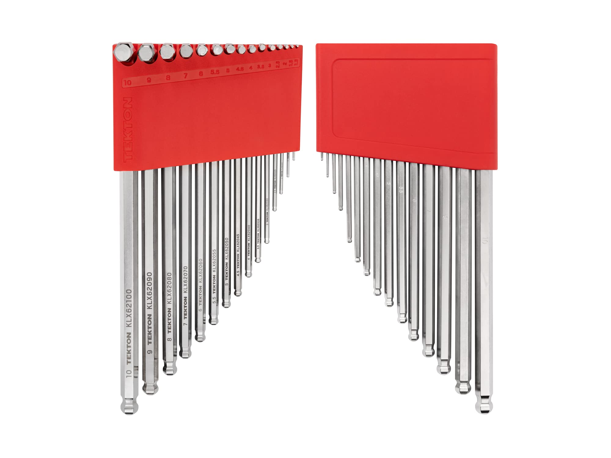 TEKTON Ball End Hex Key Set, 15-Piece (1.3-10 mm) with Holder | KLX91201