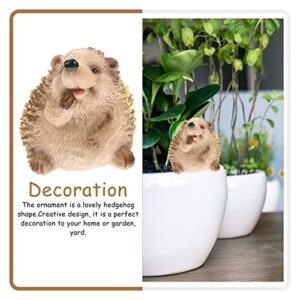 Garden Accessories Mini Hedgehog Figurines Plastic Animal Garden Statues Miniature Hedgehog Ornaments Mini Animal Model for Micro Landscape Plant Pots Bonsai Craft Decors Fairy