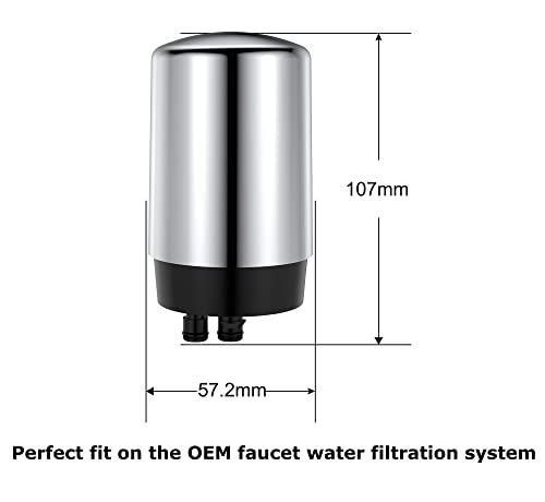 NRP Premium Faucet Water Filter Replacement for BRITA standard system, chrome tap water filter Reduces Lead, BPA Free - 3Pack