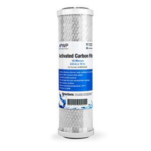 Water Filtration System with 3/4" Clear Housing and Activated Carbon Filter Removes Chlorine, Taste, and Odor