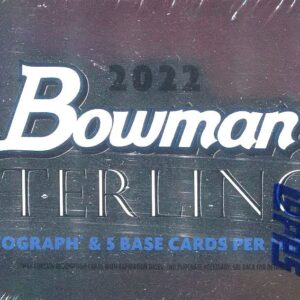 2022 Bowman Sterling MLB Baseball MINI box (6 cards/bx incl. ONE Autograph card)