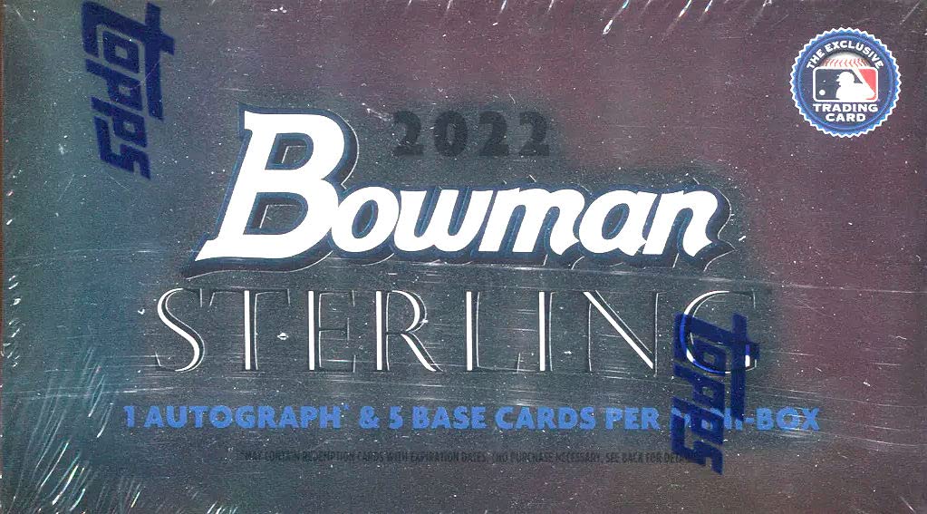 2022 Bowman Sterling MLB Baseball MINI box (6 cards/bx incl. ONE Autograph card)