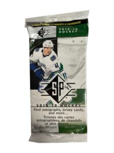 2018-19 upper deck sp hockey hanger pack