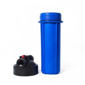 Water Filtration System with 3/4" Blue Housing and Activated Carbon Filter Removes Chlorine, Taste, and Odor