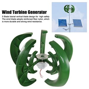 Wind Turbine Generator Kit, Silent Rotation No Shake Wind Turbine Generator Vertical Shaft 3 Phase Permanent Magnet 24V 12V for Marine(#4)