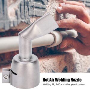 Hot Air Gun Nozzle, 2Pcs Heat Gun Welding Nozzle Flat 120 Degree Stainless Steel Hot Air Plastic Weld Torch Accessories