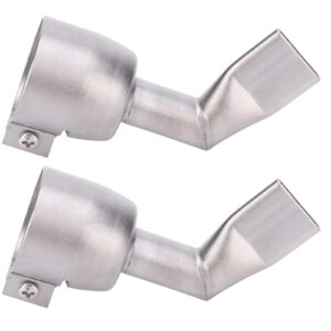 Hot Air Gun Nozzle, 2Pcs Heat Gun Welding Nozzle Flat 120 Degree Stainless Steel Hot Air Plastic Weld Torch Accessories