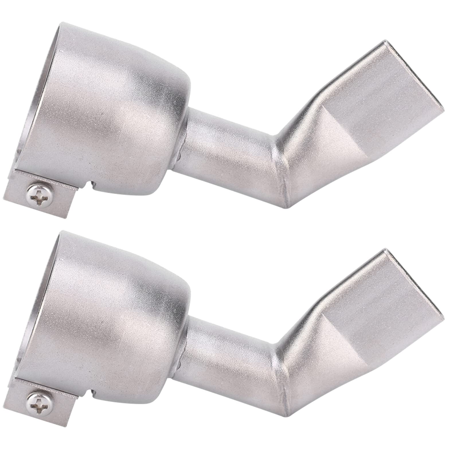 Hot Air Gun Nozzle, 2Pcs Heat Gun Welding Nozzle Flat 120 Degree Stainless Steel Hot Air Plastic Weld Torch Accessories