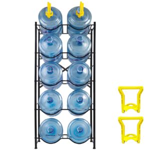 ultrahome 5 gallon water bottle rack storage, 5-tire water bottle holder organizer, 5 gal water bottle jug rack for 10 of 5 gallon water bottle, high-purity q345 steel material