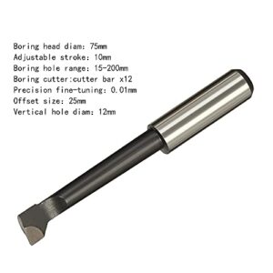 Carbide Boring Head MT3 Shank 12pcs 3" Boring Bar Ordinary Machine Milling Cutter Set